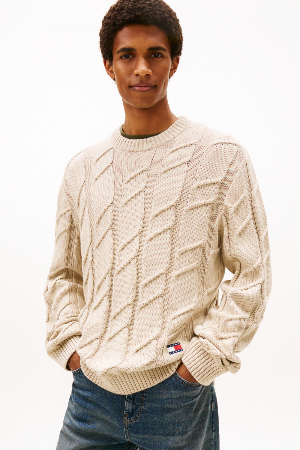 Tommy Jeans zand heren trui | Shop nu bij Sans.nl