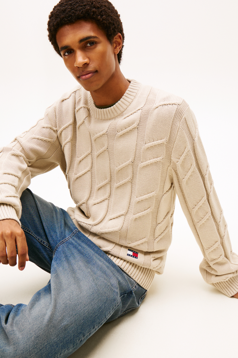 Tommy Jeans zand heren trui | Shop nu bij Sans.nl